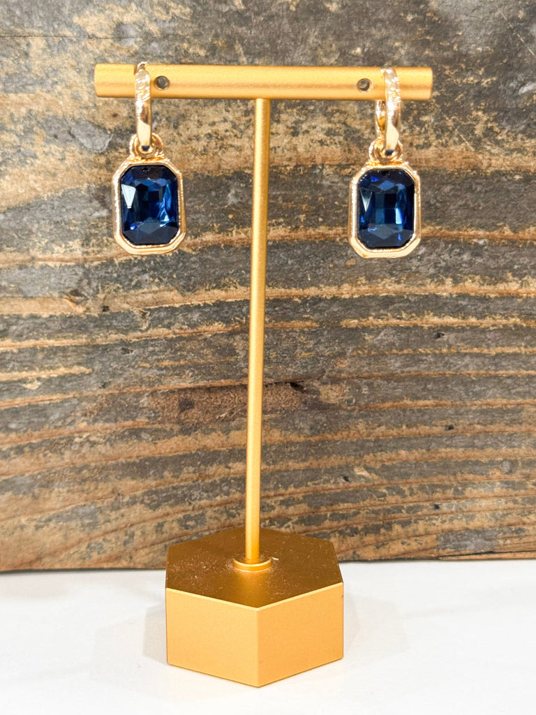 Reagyn Rhinestone Earrings l Navy – Fig