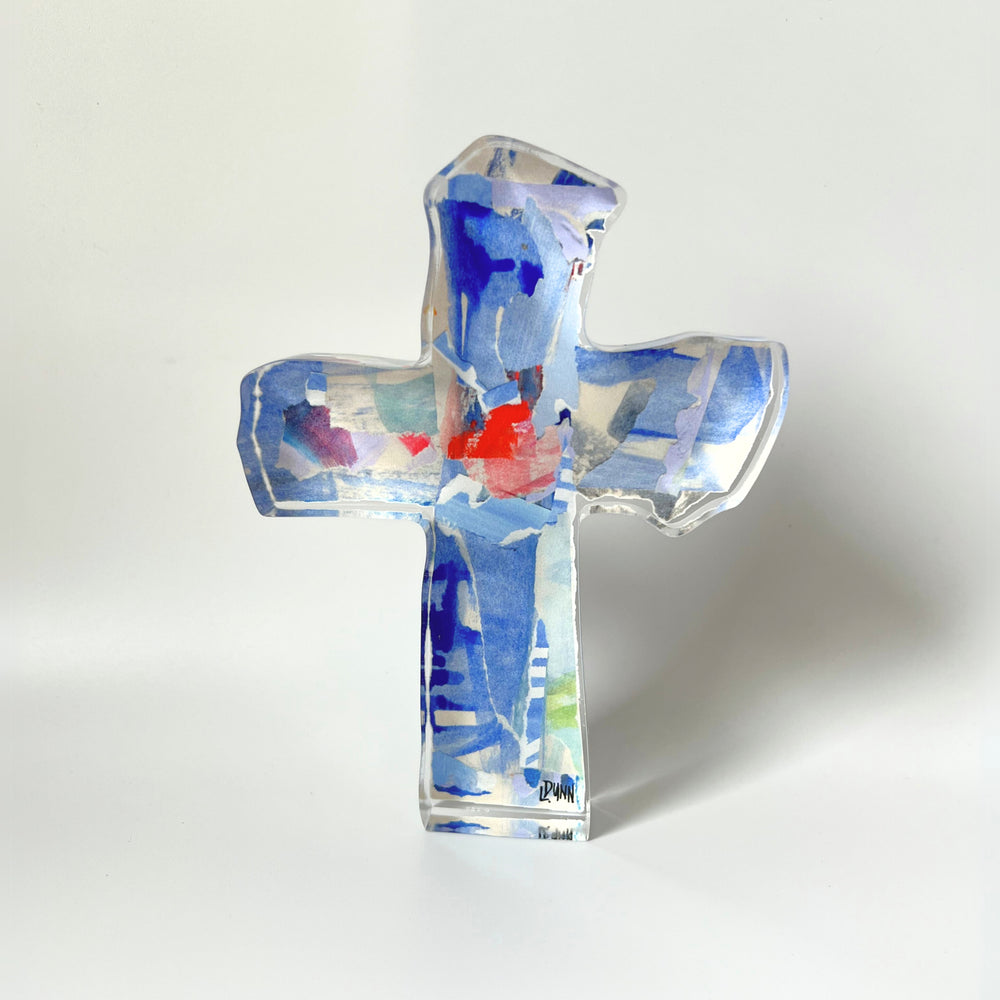Periwinkle Acrylic Cross – Fig