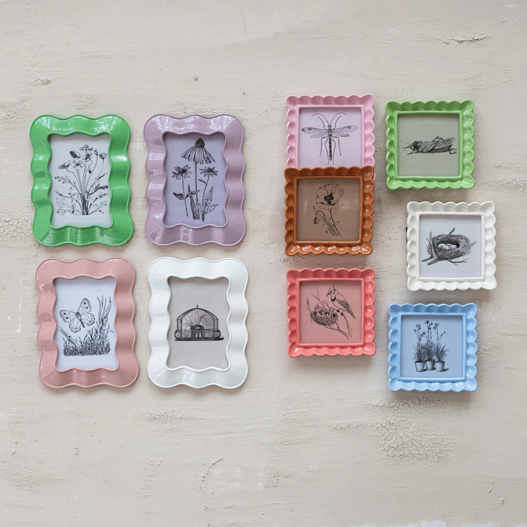 Lucy Wavy Photo Frame | Green – Fig