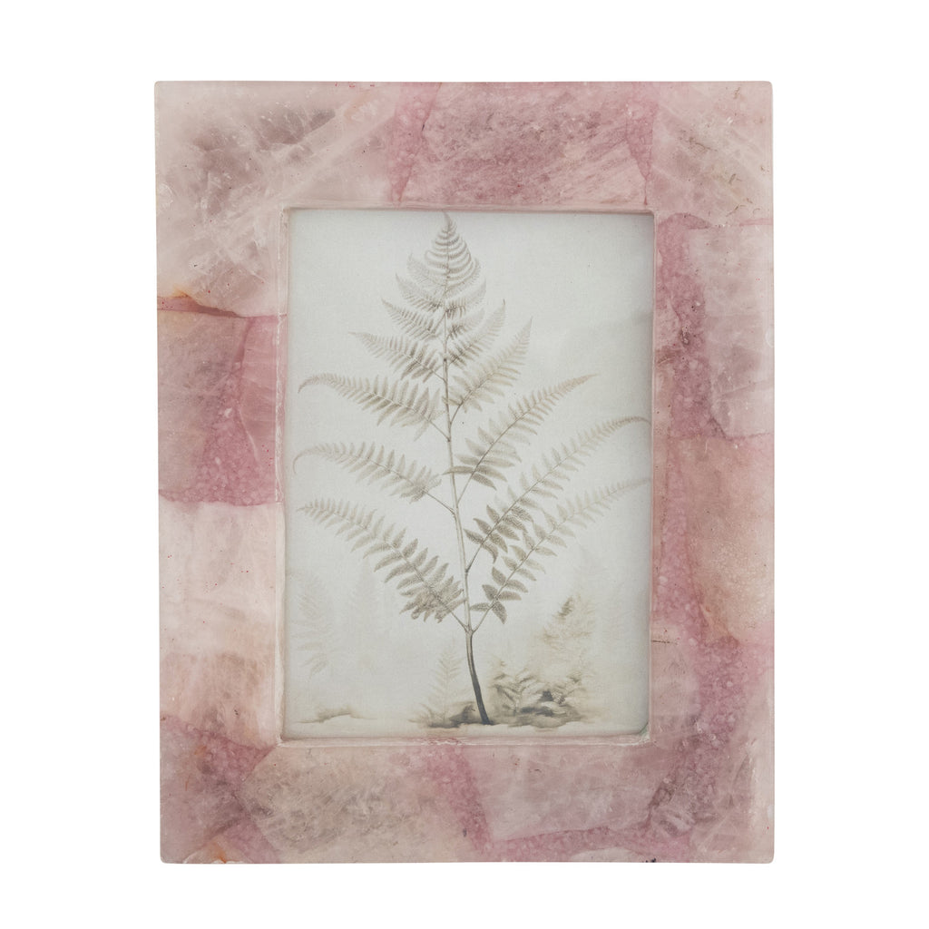 Agate Photo Frame, Pink (Holds 5" x 7" Photo) (Each One Will Vary) – Fig