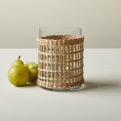 Wicker Wrap Natural Lantern – Fig